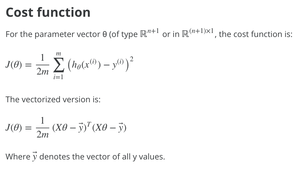  L2 Linear Regression Multivariate Cost Function Hypothesis Gradient
